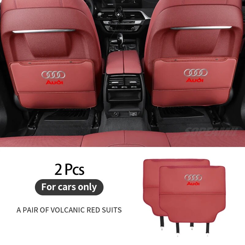Audi A1 A3 A4 A5 A6 A7 A8 Q3 Q5 Q7 Q8 RS4 RS5 RS6 S3 S4 S5 TT Сумка для хранения спинки Red 2 Pcs