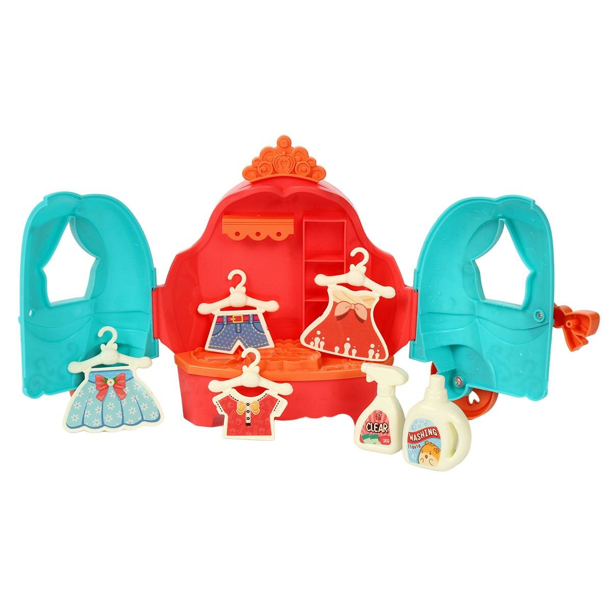 Карета-трансформер для кукол, пластик, 16x15см, с аксессуарами