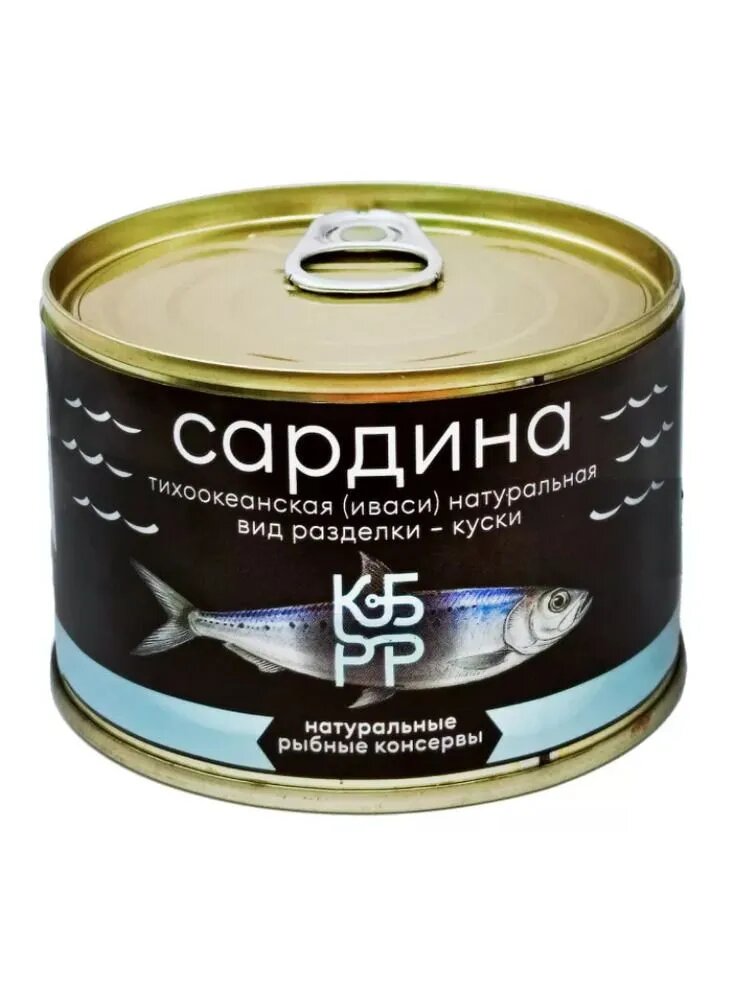 Сардина Иваси натуральная консервы рыбные Курильский Берег 250г