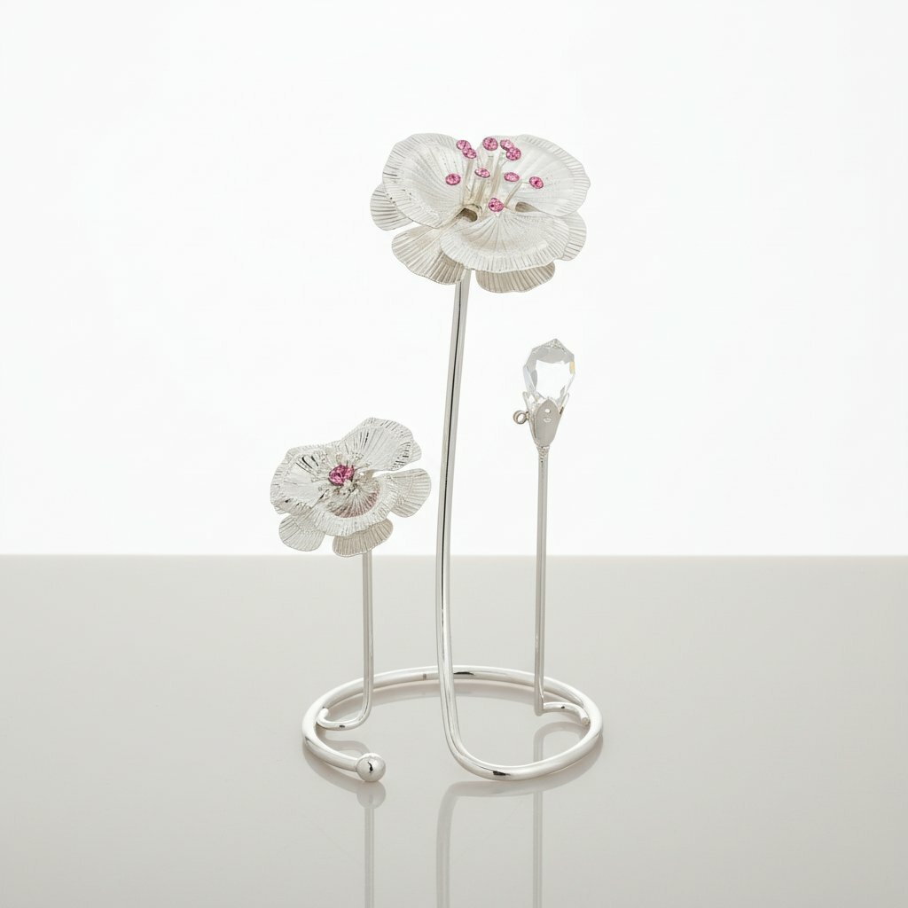 Фигурка Цветы посеребр. A2097152 Crystal Temptations, Металл, кристалл