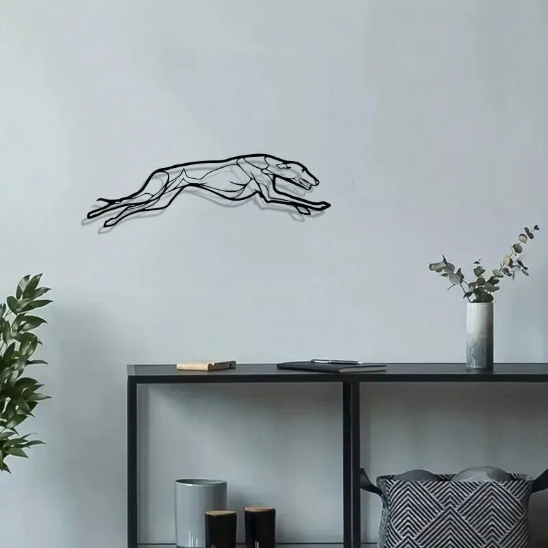 Настенная скульптура "Собака", кованая железная картина для декора, подарок для собаководов