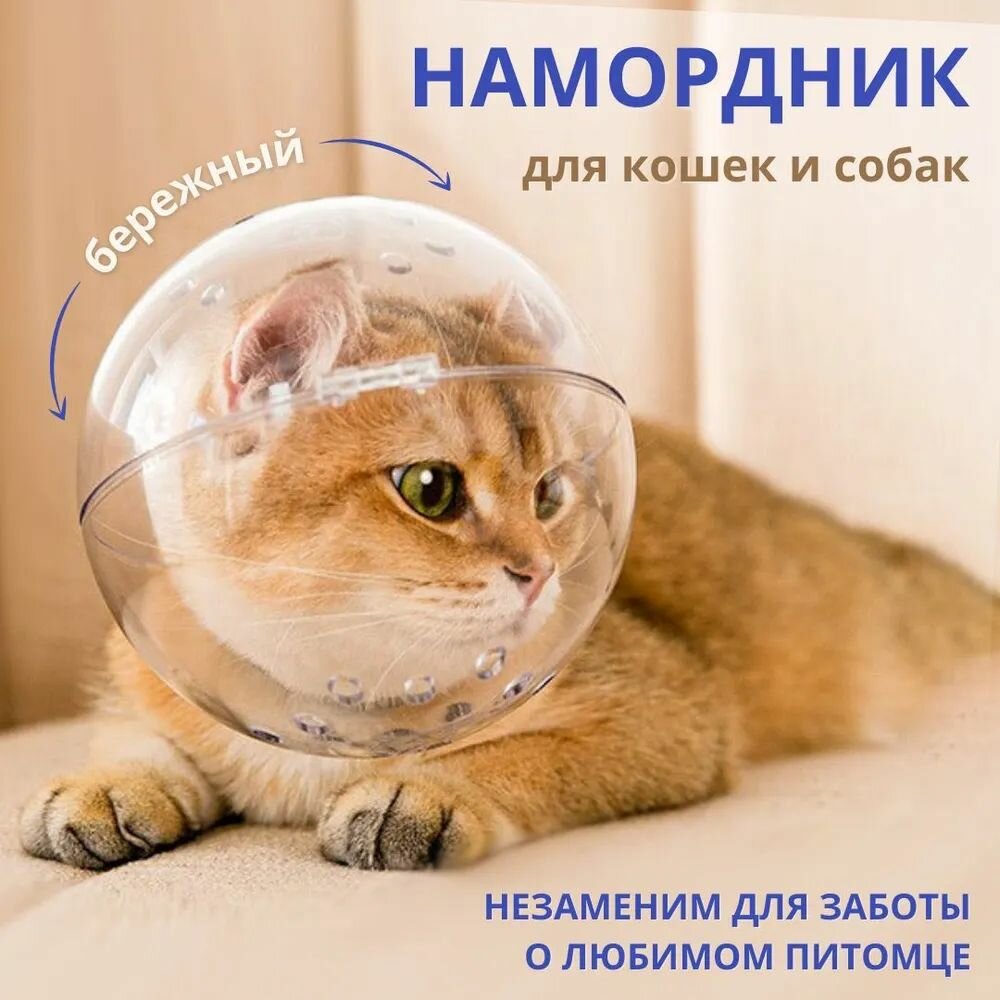 Намордник для собак и кошек (ветеринарный воротник)-.