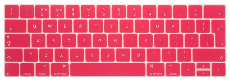 Розовая силиконовая накладка на клавиатуру Macbook Pro 13", 15"