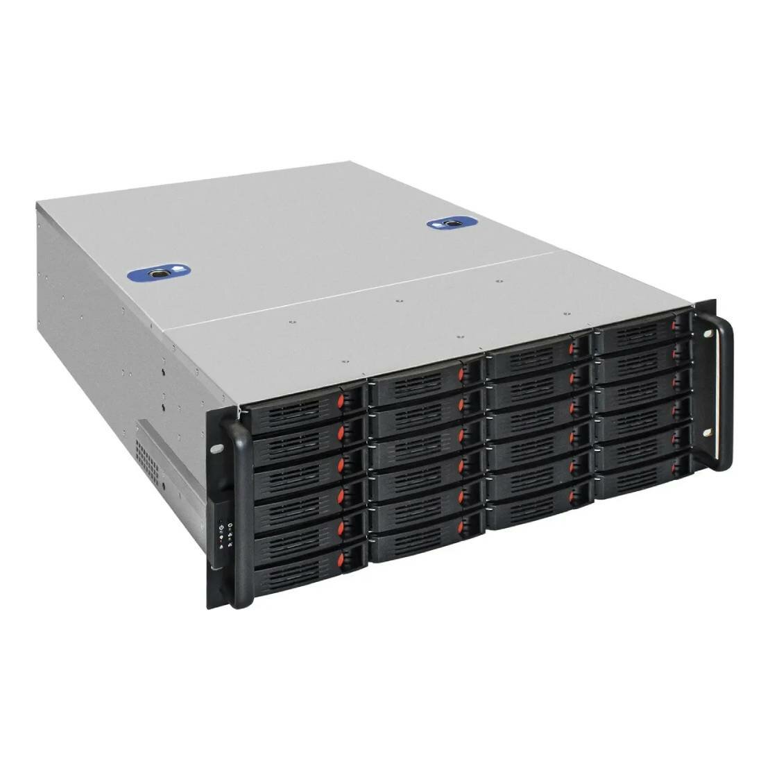 Корпус серверный Exegate Pro 4U660-HS24 EX293271RUS, 4U, БП 1200RADS 1200 Вт, 24xHotSwap, серый