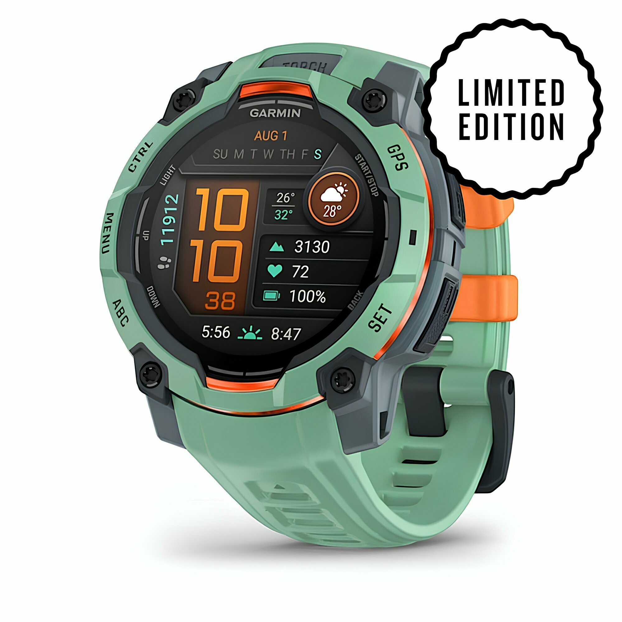 Смарт-часы Garmin Instinct 3 - 45 мм, AMOLED Neo Tropic с Neo Tropic Band 010-02936-01