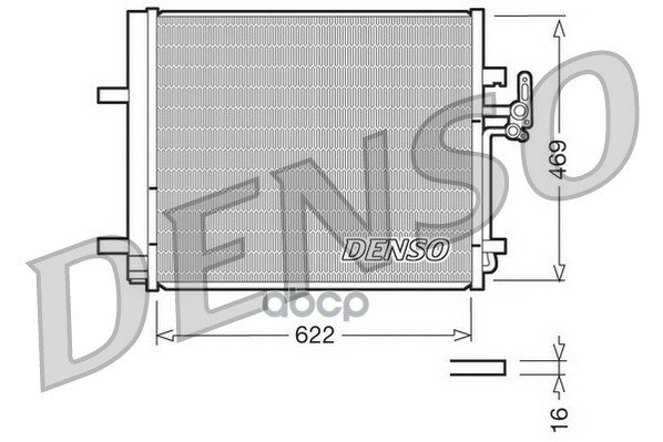 Радиатор кондиционера Ford Mondeo 07-, Galaxy 06-, S-Max, Volvo S80 06-, V70, XC60, XC70 Denso арт. DCN10016