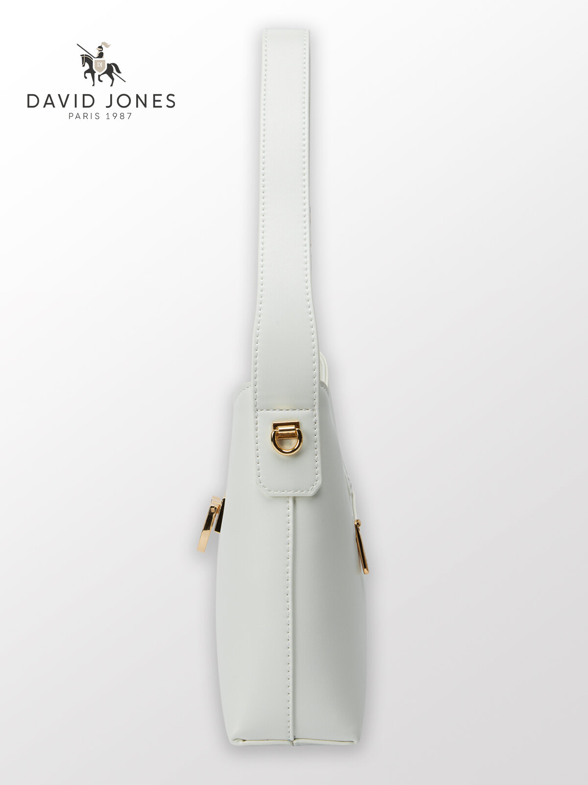 Сумка кросс-боди DAVID JONES, фактура гладкая, белый — фото 1