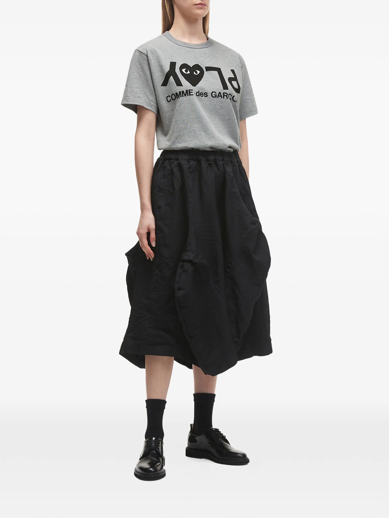 Футболка Comme des Garcons PLAY, размер L, серый — фото 1