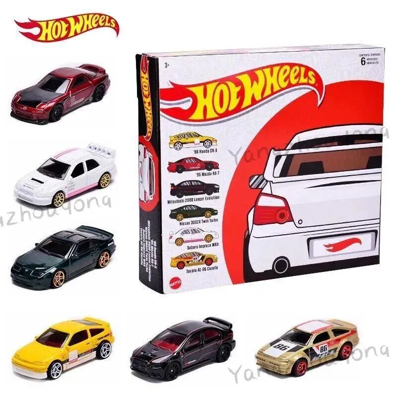 Коллекционный набор машинок Hot Wheels, масштаб 1:64, 6 штук, металл и пластик, для детей от 3 лет
