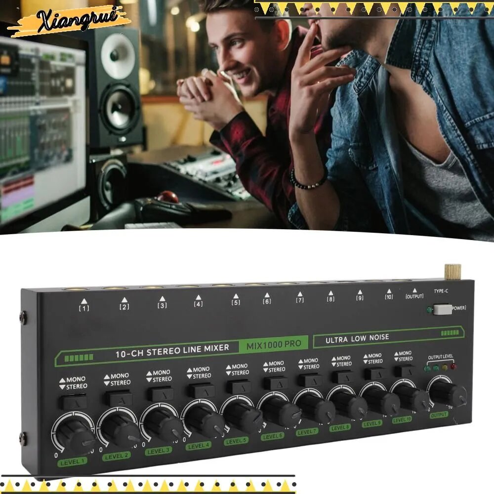 Микшер 10-CH STEREO LINE MIXER MIX1000 PRO ULTRA LOW NOISE