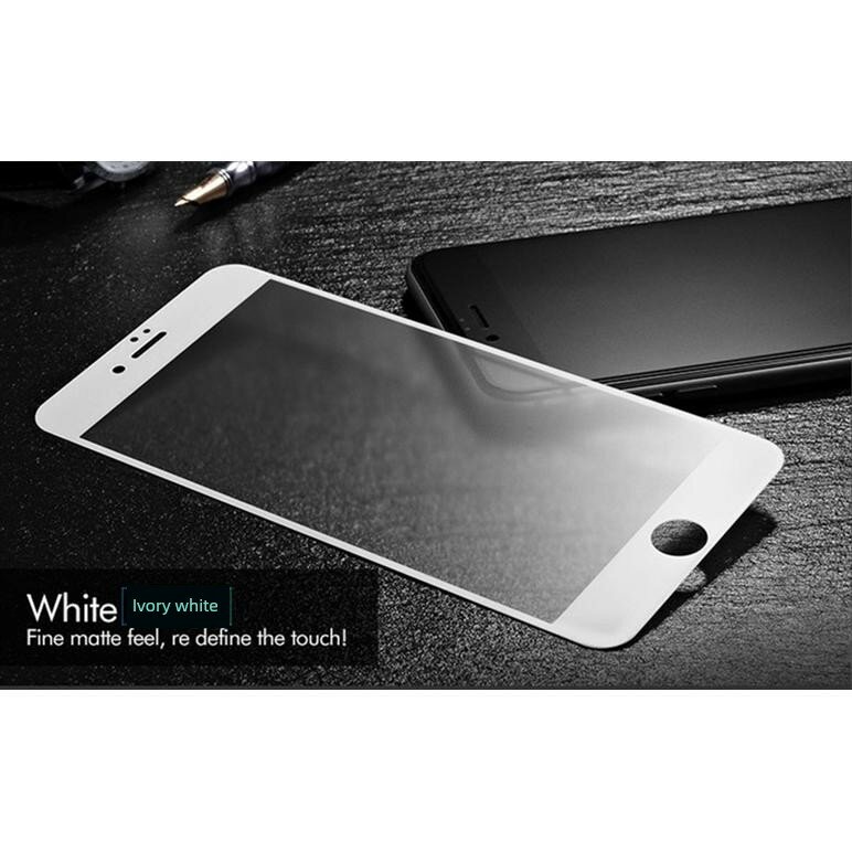 IPhone 7 Plus Полная Защитная Стеклянная Пленка, Матовая Анти-Пыль, Для Игр, 2 шт, Белая Кромка