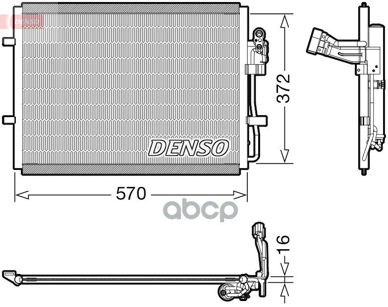 Радиатор кондиционера Mazda 3, 5 1.6 MZR-CD 09- Denso арт. DCN44016