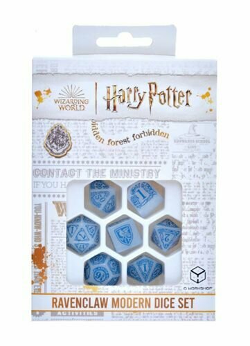 Набор кубиков Harry Potter. Ravenclaw Modern Dice Set - White