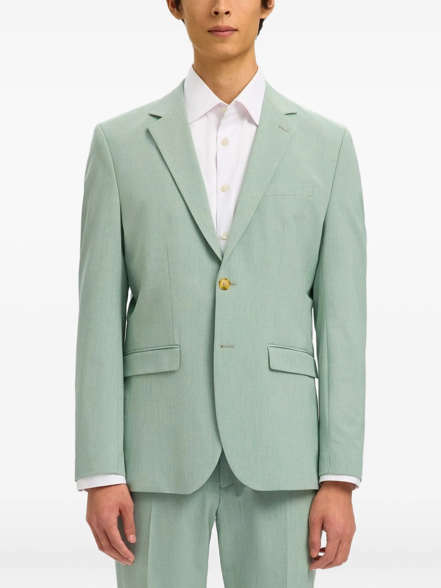 Пиджак SELECTED Flap-pockets blazer, размер 46, green — фото 1