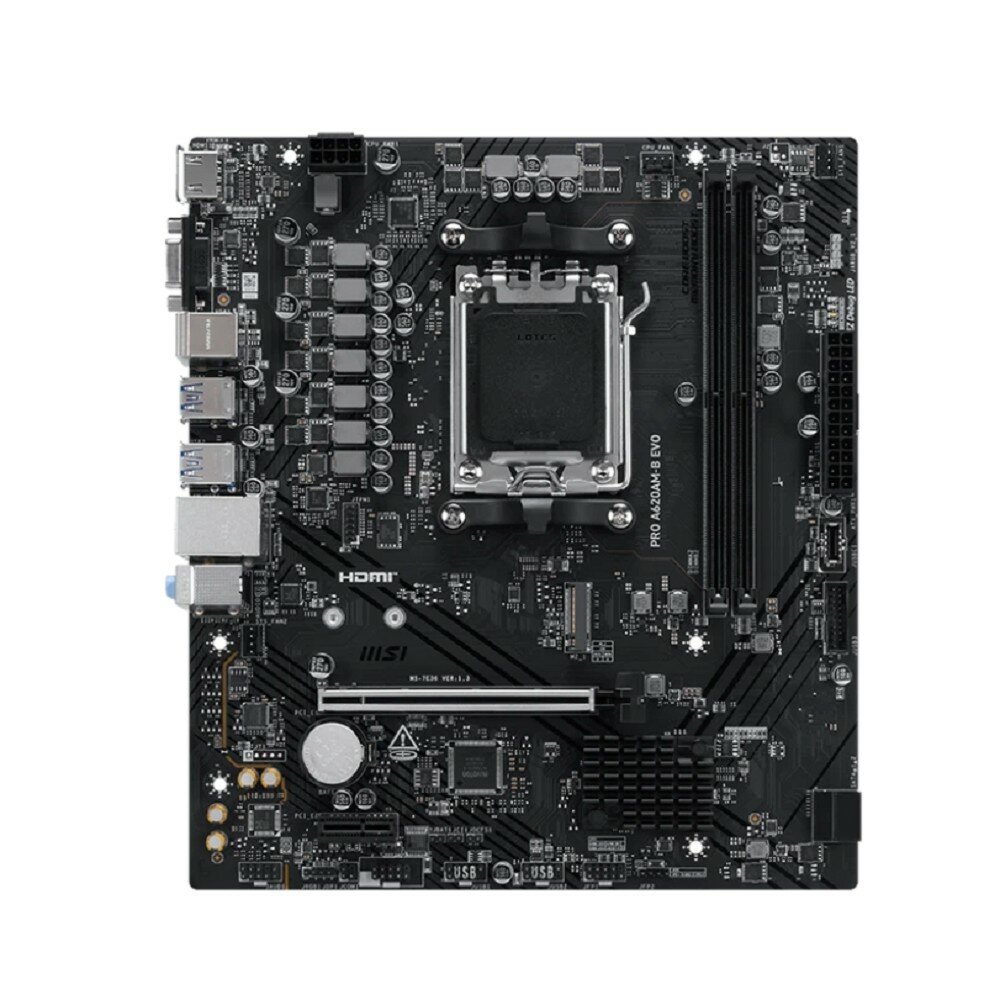 MSI Материнская плата PRO A620AM-B EVO Socket AM5 2хDDR V 1хM.2