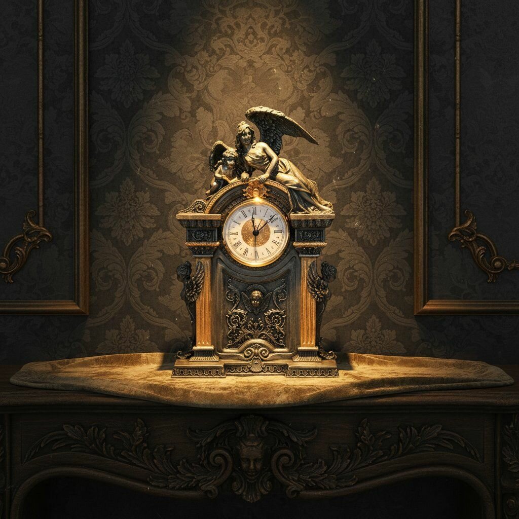 Часы в стиле барокко Ангел и его дитя