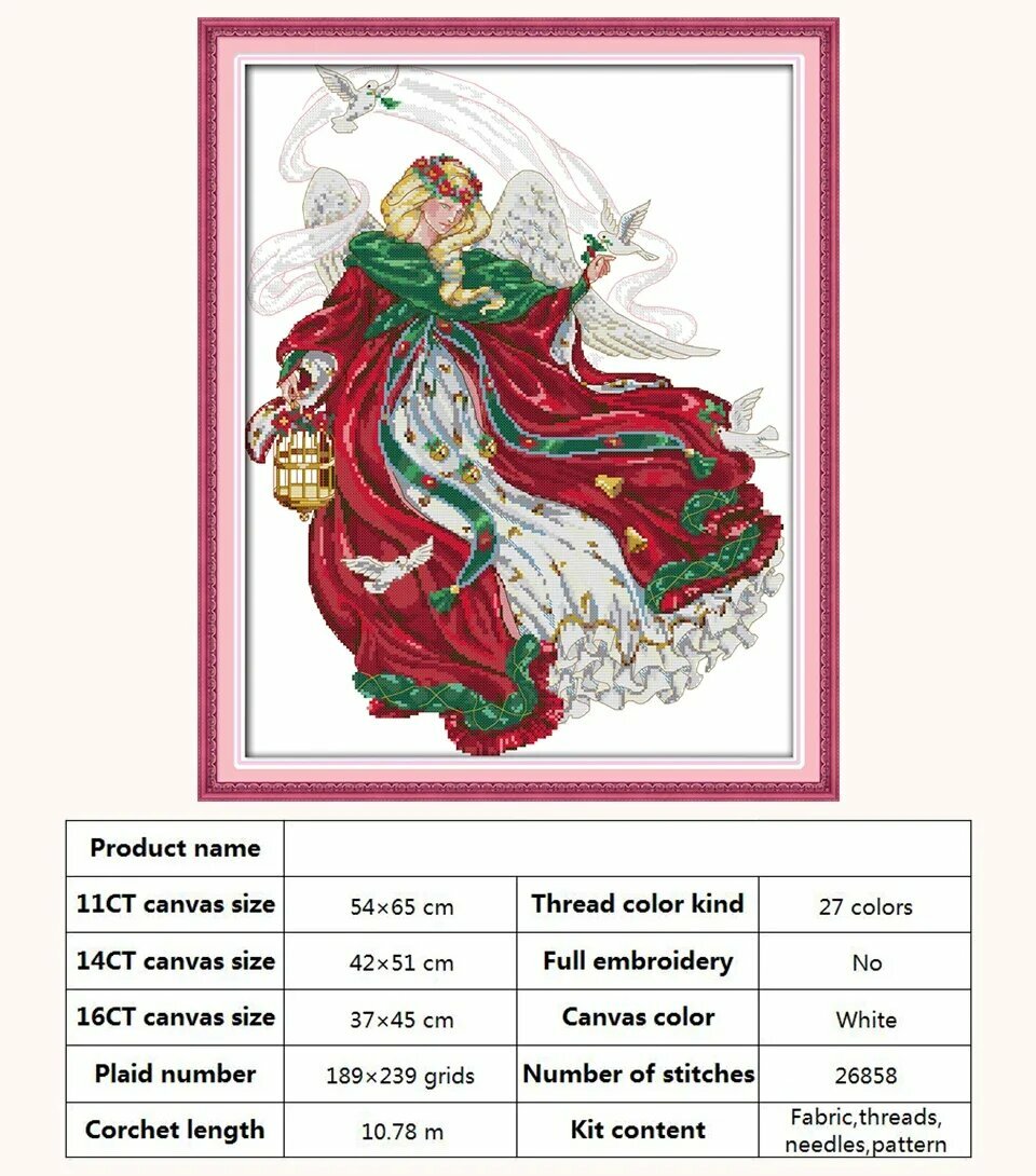 Набор для вышивки крестом Joy Sunday, 14CT, ангел