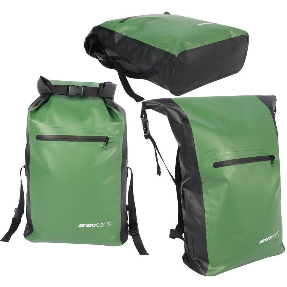 Decathlon Водонепроницаемый походный рюкзак Enero Camp 25 л, цвет Зеленый