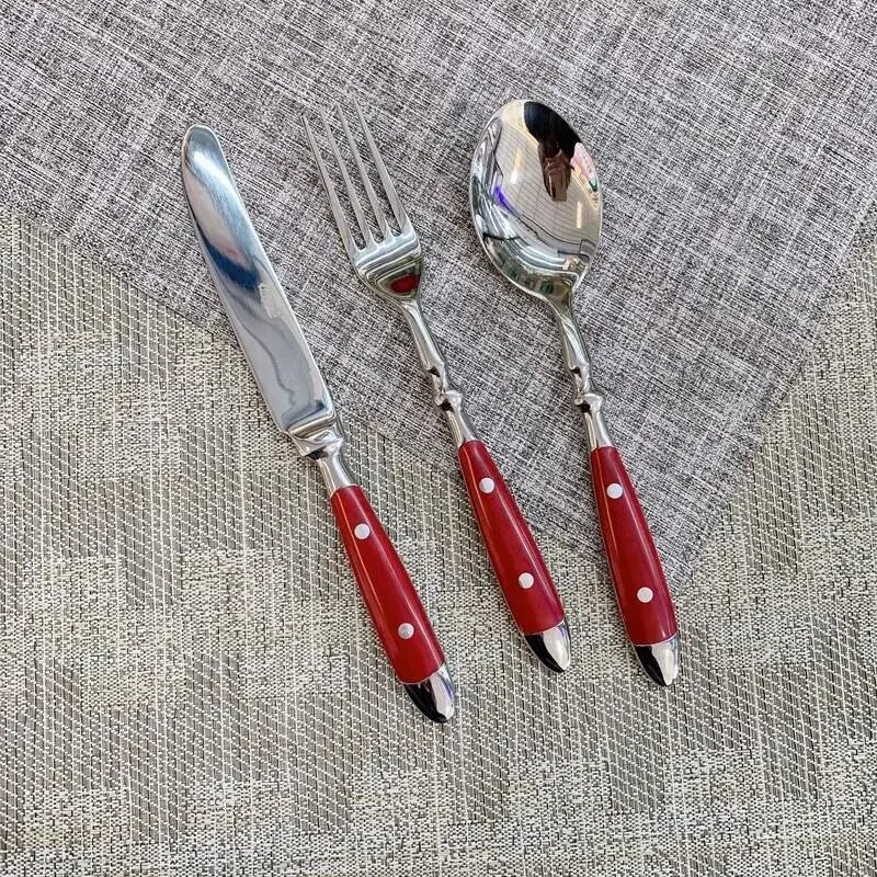 Набор столовых приборов Red-3pcs, красный