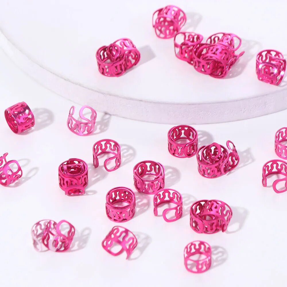 Кольца для волос Red-40Pcs, 40 шт.