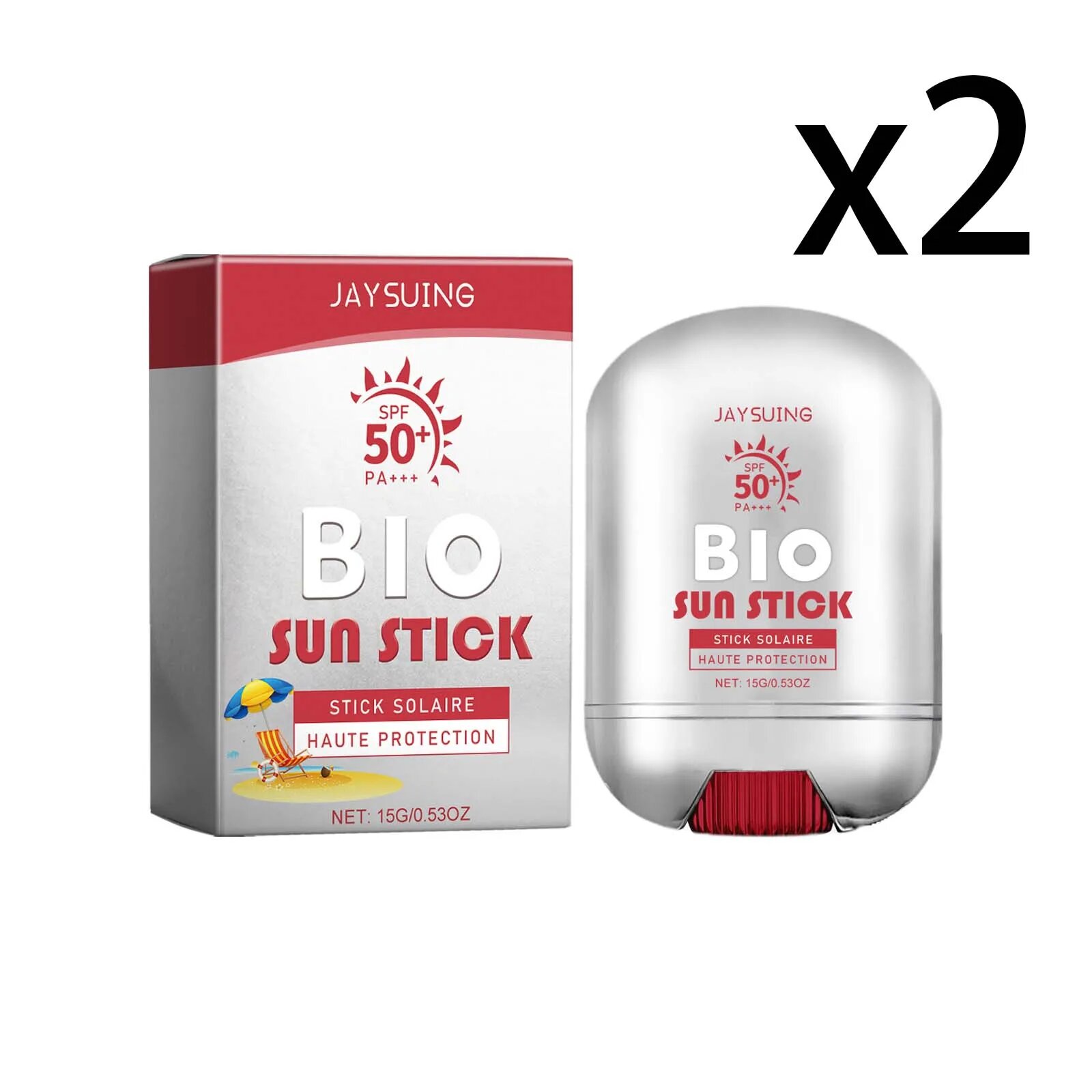 Jaysuing UV солнцезащитный крем-карандаш SPF 50+ для лица 15г 2x15g