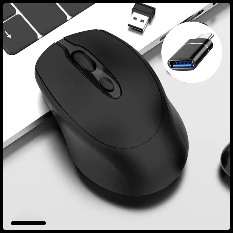 Беспроводная мышь черная MissionFit 2.4G OTG