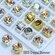 Стразы XIRIUS 10 мм, 45 шт, SI Crystal Shimmer, Gold Claw