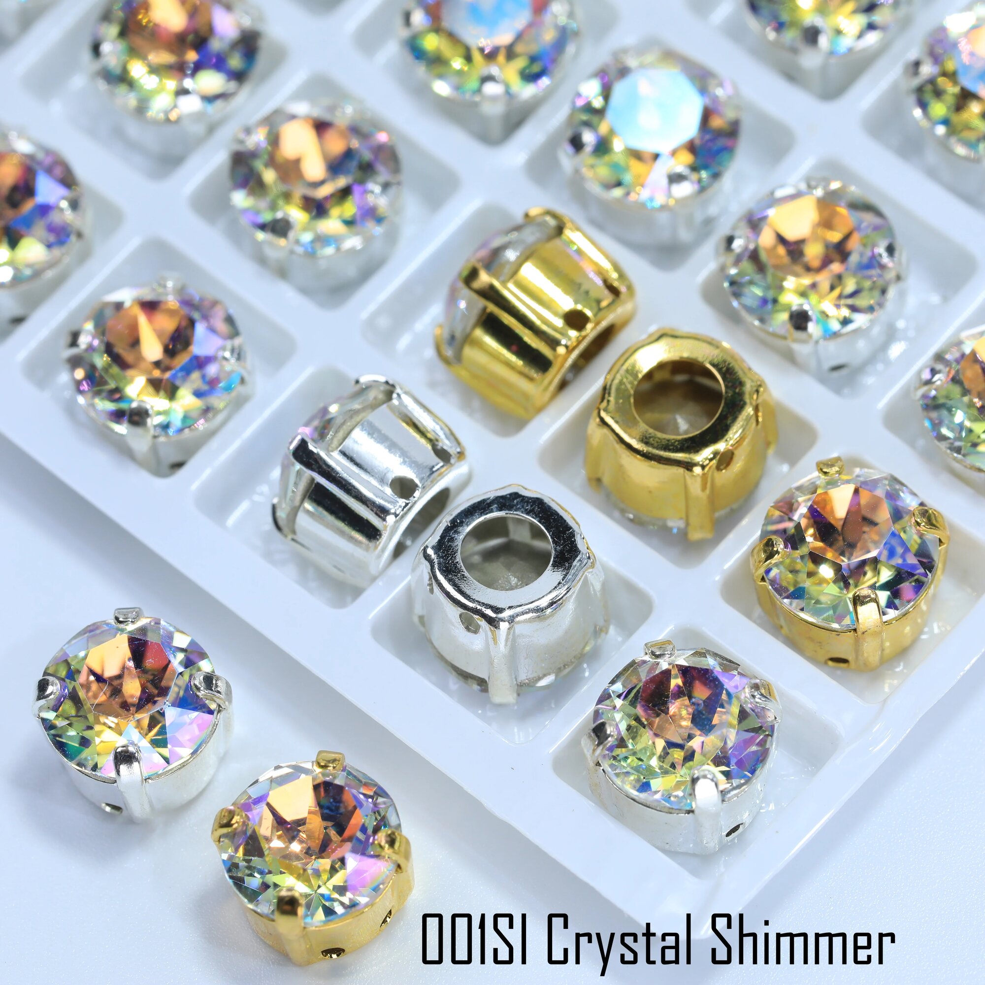 XIRIUS Chaton набор страз для декора Silver Claw, 84Pcs 8.1mm, SI Crystal Shimmer