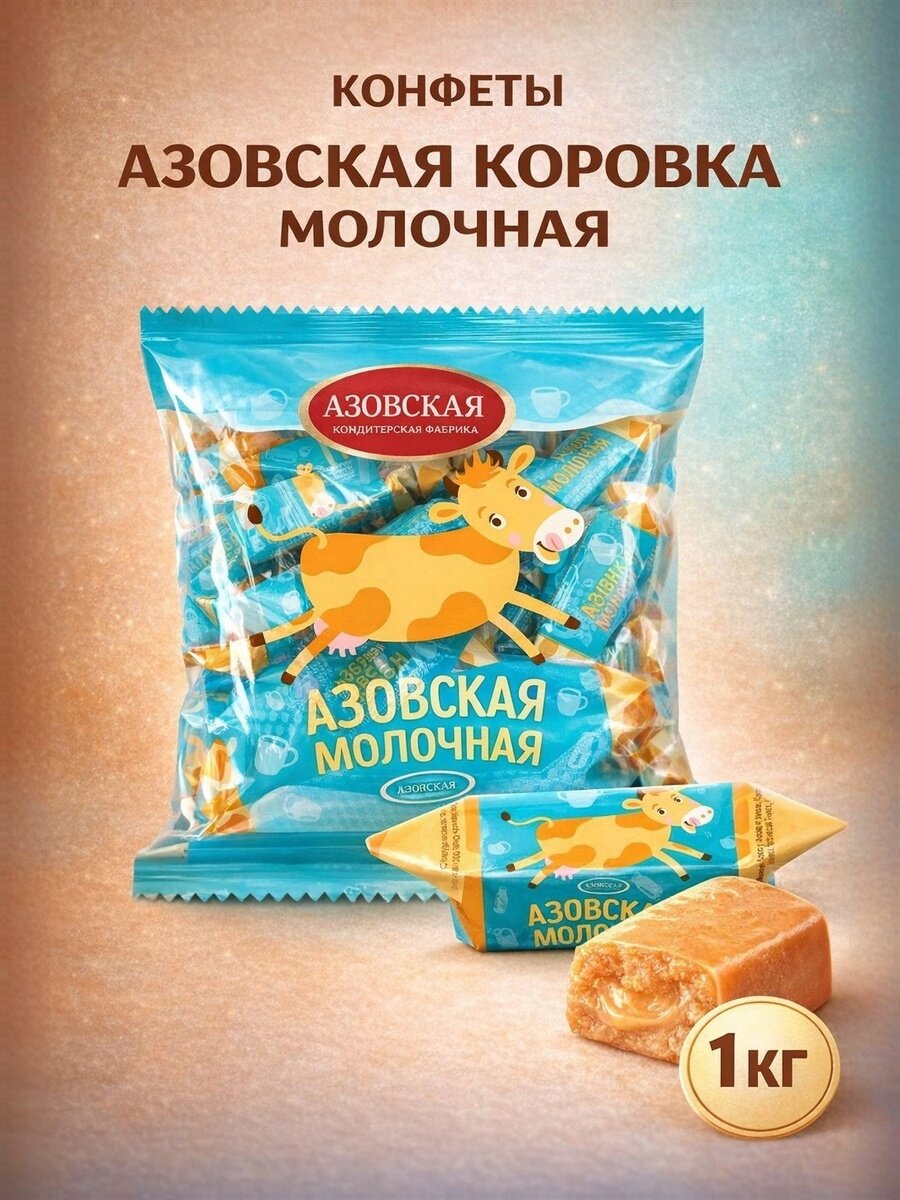 Конфеты "Азовская Коровка" молочная 1 кг