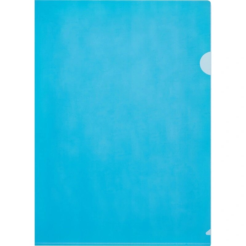 Папка уголок п/э цв. E-100/295T синяя Россия 10 шт/уп