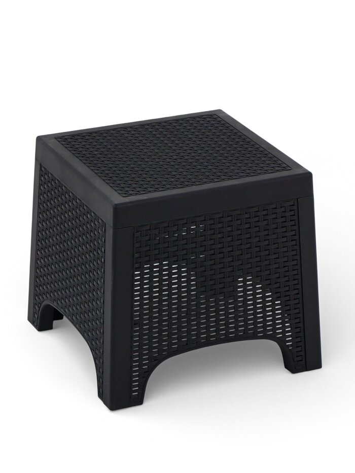 Стол садовый «Ротанг лайт», 43.5×43.5×39.5 см, пластиковый, цвет графит