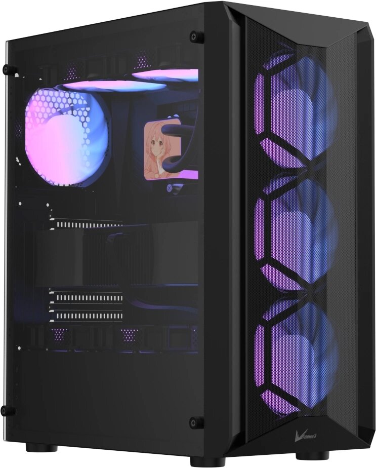 Корпус Formula Air Power G1 Plus черный без БП ATX 140mm 1xUSB2.0 1xUSB3.0 audio bott PSU