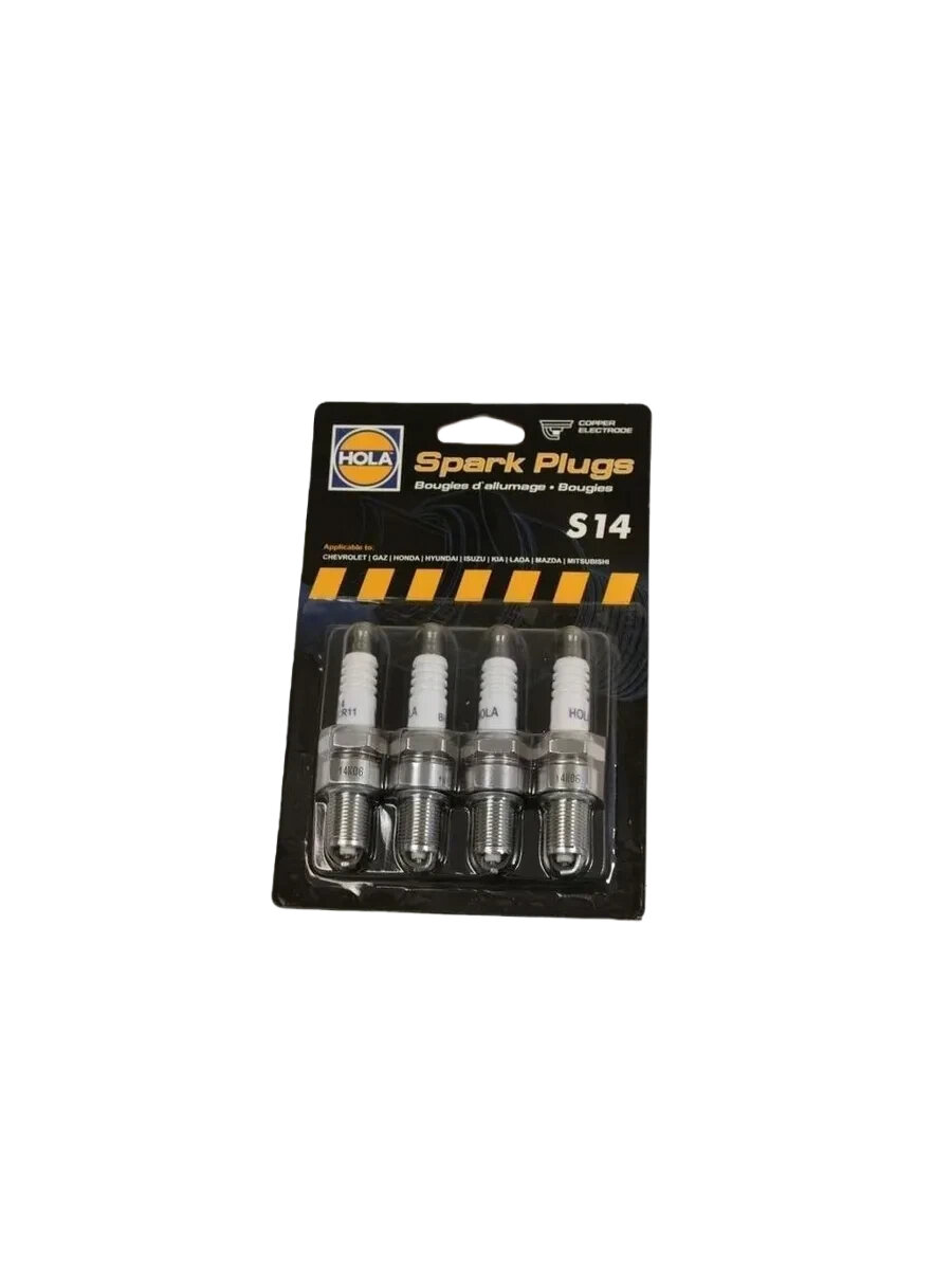 Свеча зажигания инжекторная HOLA S14 8V Lada 2104-07, 2108-15, 2110-12, Kalina 1117-19, Priora 2170-72, Granta 2190-91, 4x4, Largus 1, 6 Vaz 11186, Vaz 11189 Gaz Gazelle Business Umz 4216