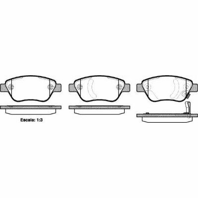 Колодки тормозные передние REMSA 0858.31 Opel Corsa 1, 0, 1, 2, 1, 4, 1, 3cdti 06 ->