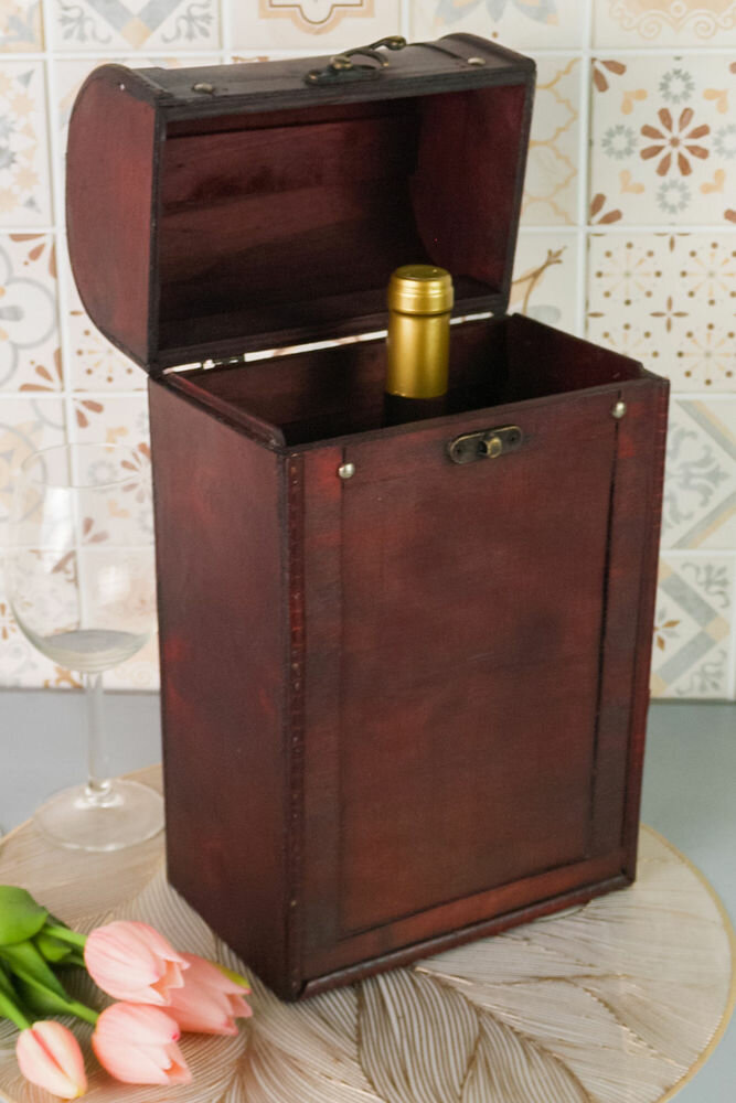 Подарочная коробка для вина бофремон, дерево, искусственная кожа, 36 см, Goodwill K10110