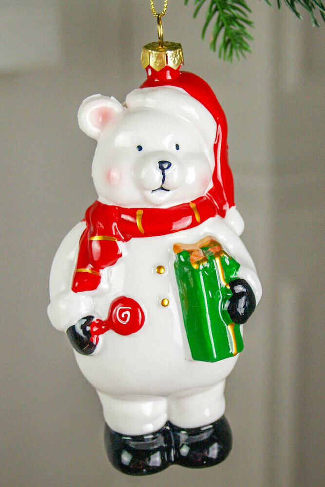 Ёлочная игрушка мишка мидж, пластик, 13 см, ЕДГ (EDG) 6500049A140