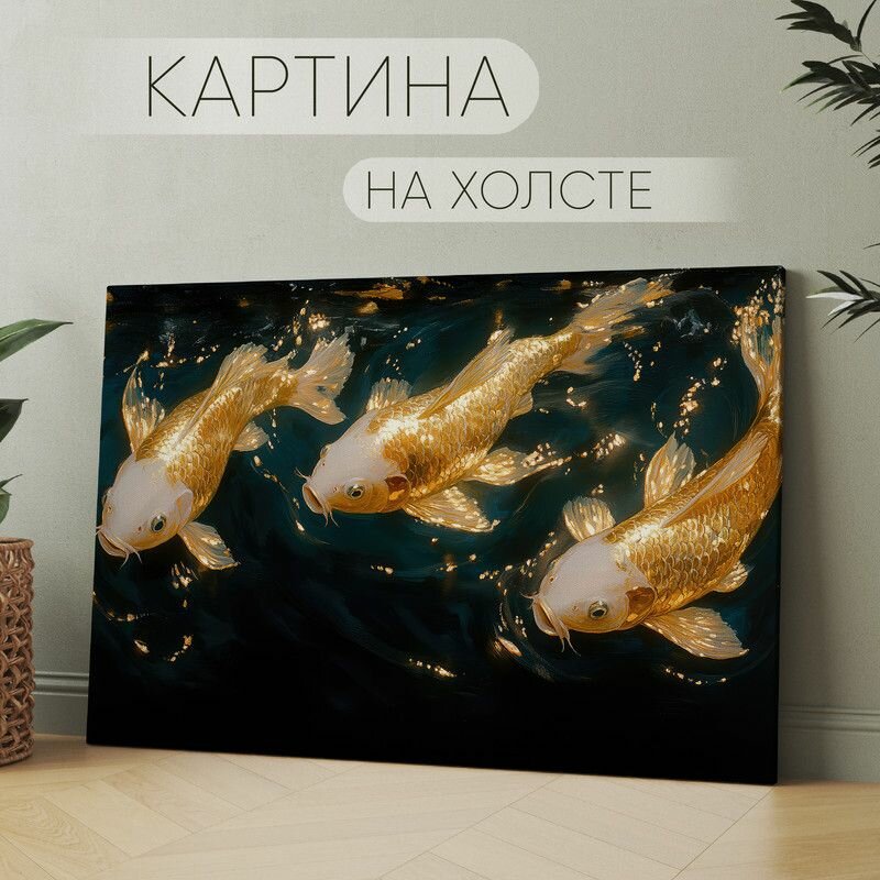 Картина на холсте Золотая рыбка (18) 50х70 см
