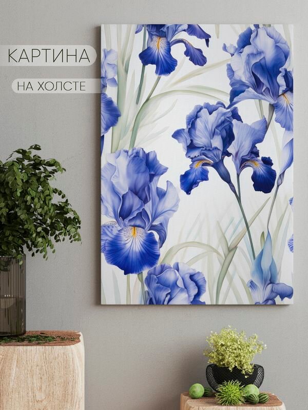 Картина на холсте Красивый цветок Ирис (18) 40х60 см