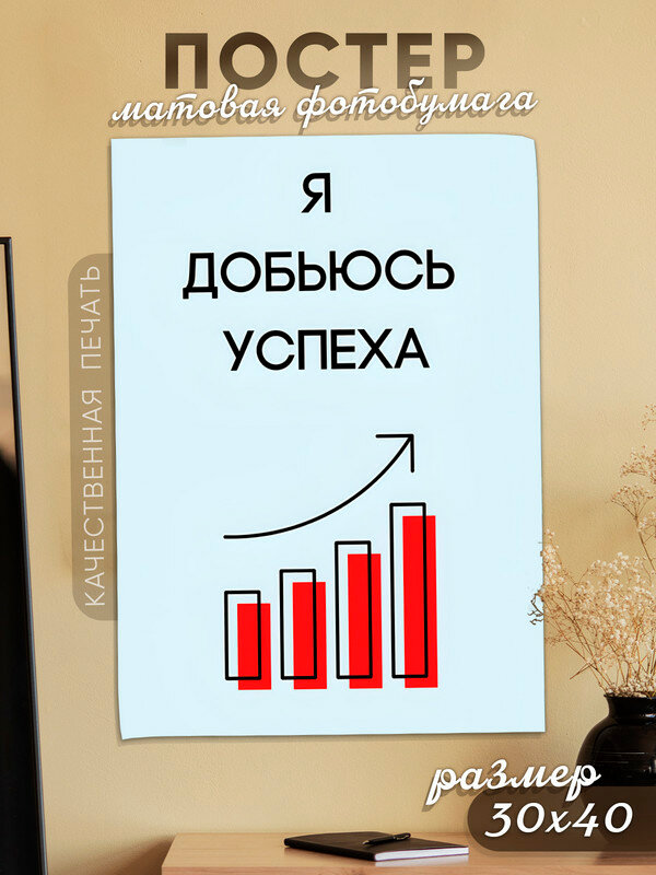 Постер с надписями Мотивация (14) 30х40