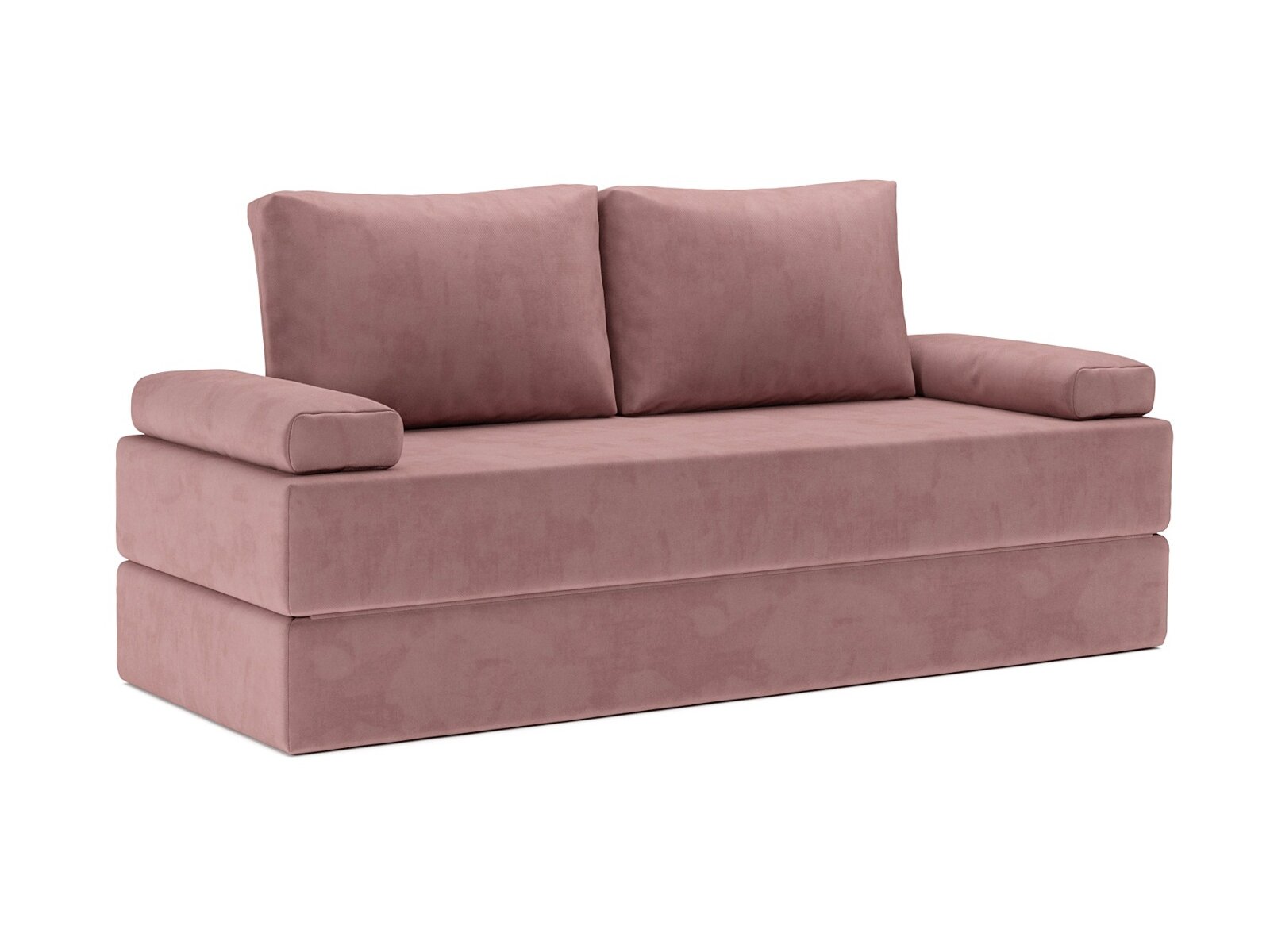 Диван Сток Диванов Париж, розовый велюр, раскладывается на пол, бескаркасный