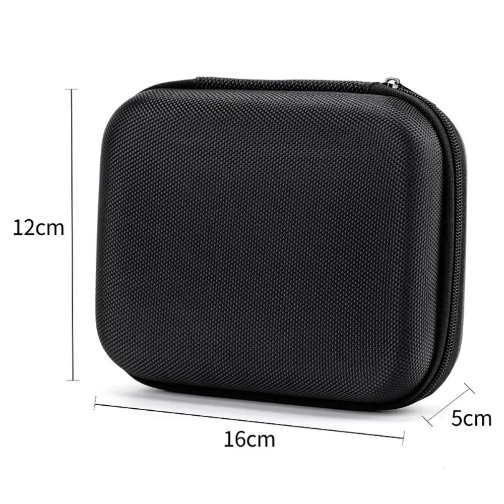 Черная жесткая коробка для хранения EVA 16x12x5 см