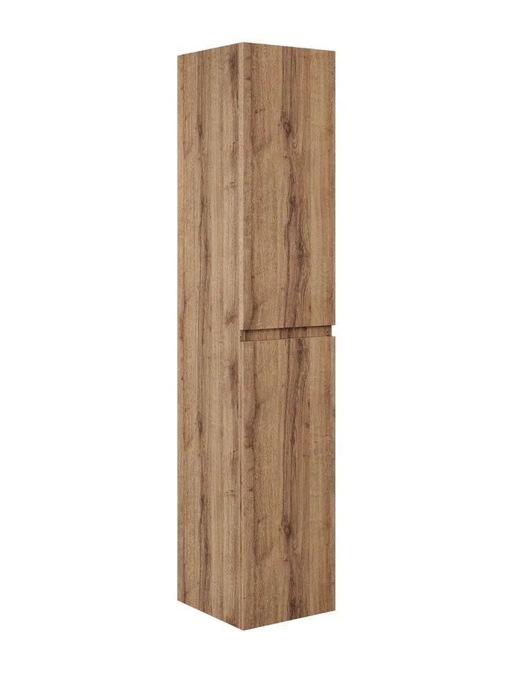 Шкаф-пенал для ванной Onika Дарон 30 подвесной, 30 см, светлое дерево, матовый, с дверками, в стиле лофт