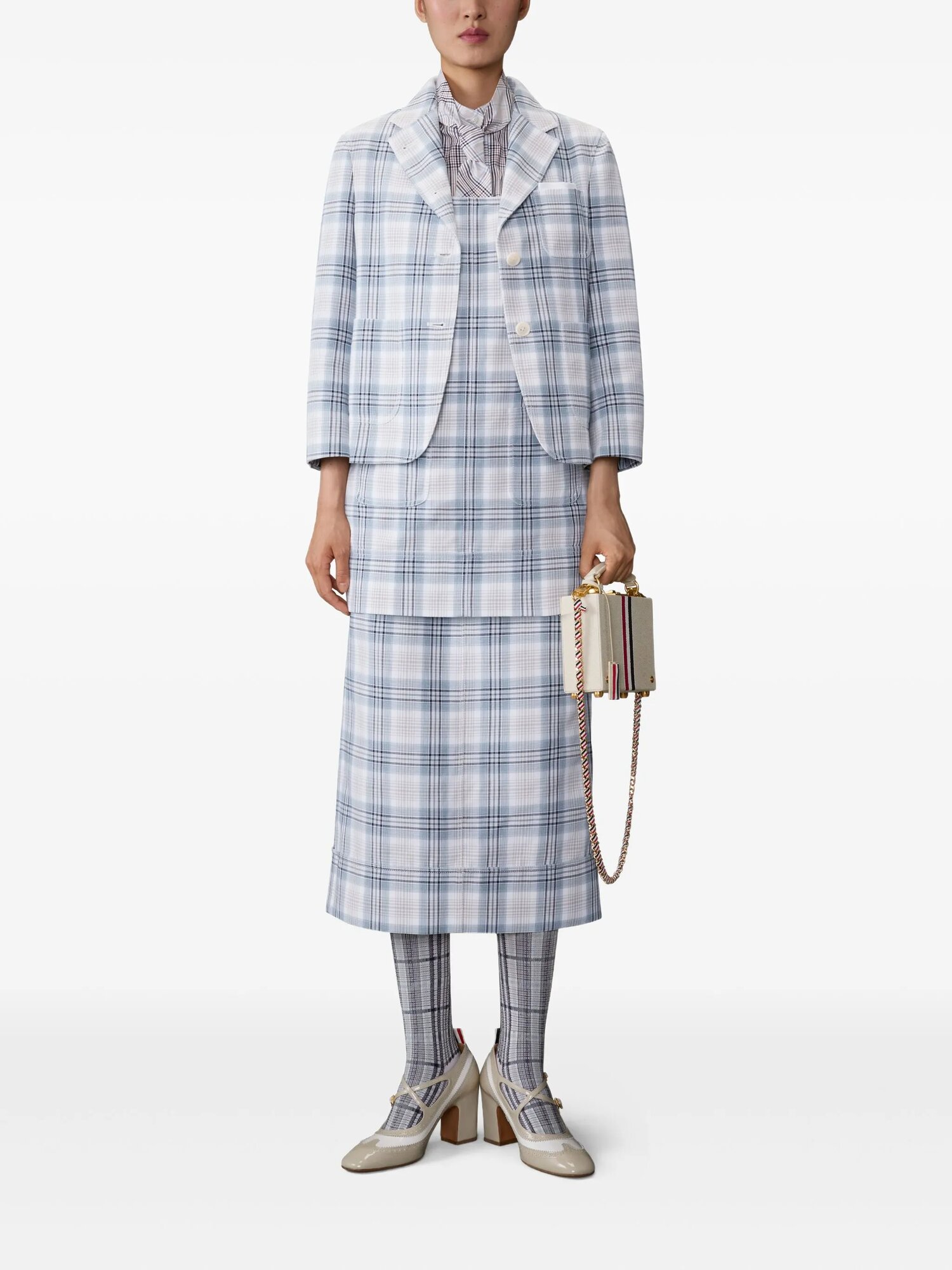 Пиджак THOM BROWNE, размер 38, белый — фото 1