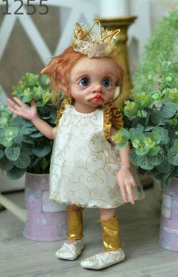 Готовая мягкая силиконовая кукла Реборн NPK 16 дюймов, полностью раскрашенная, Сказочный эльф, Коллекционная кукла-арт11