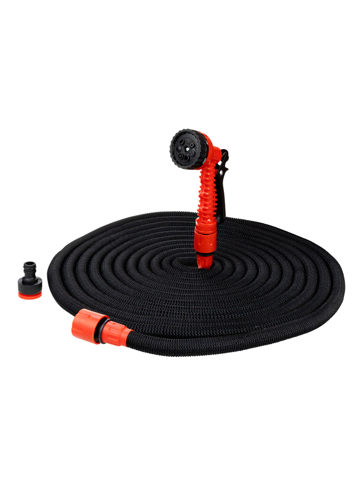 Шланг поливочный растягивающийся садовый с распылителем и коннекторами, 25 м. Верхний слой трикотажная вязка