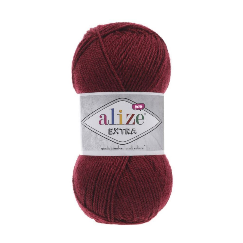 Пряжа для вязания Alize Extra 57 бордовый 100 гр/220 м 100% акрил