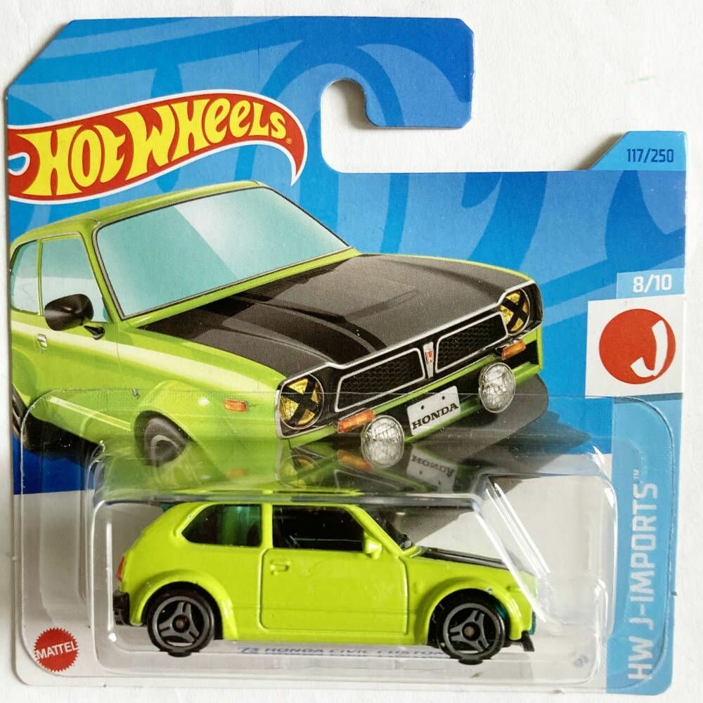 Машинка базовая Hot Wheels '73 Honda Civic Custom салатовый