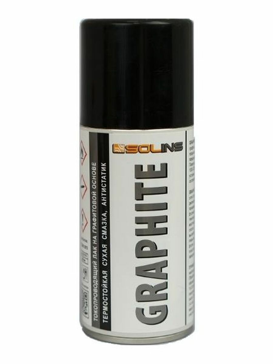 Токопроводящий лак на графитовой основе, аэрозоль - 150мл SOLINS GRAPHITE