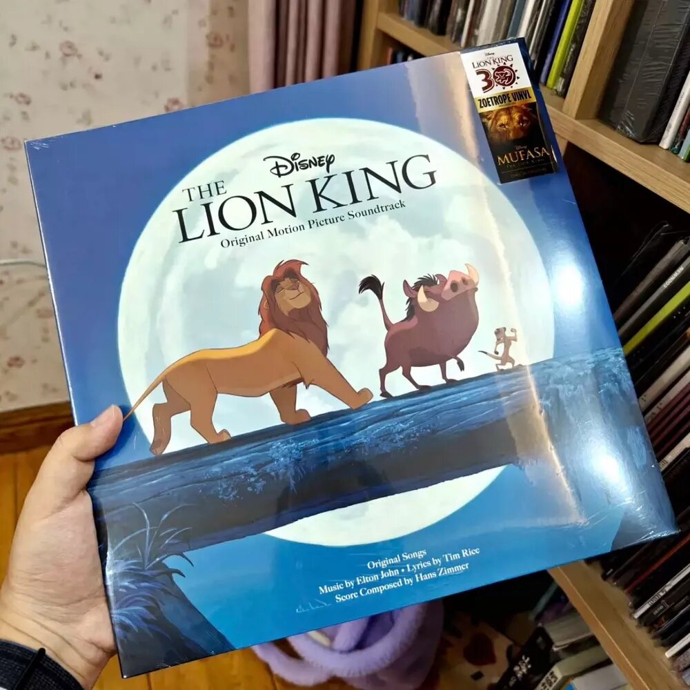 Король Лев OST (Zoetrope 30th Anniversary USA Limited Soundtrack) Анимированная Виниловая Пластинка, Саундтрек Lion King, Исполнители: Hans Zimmer, Elton John