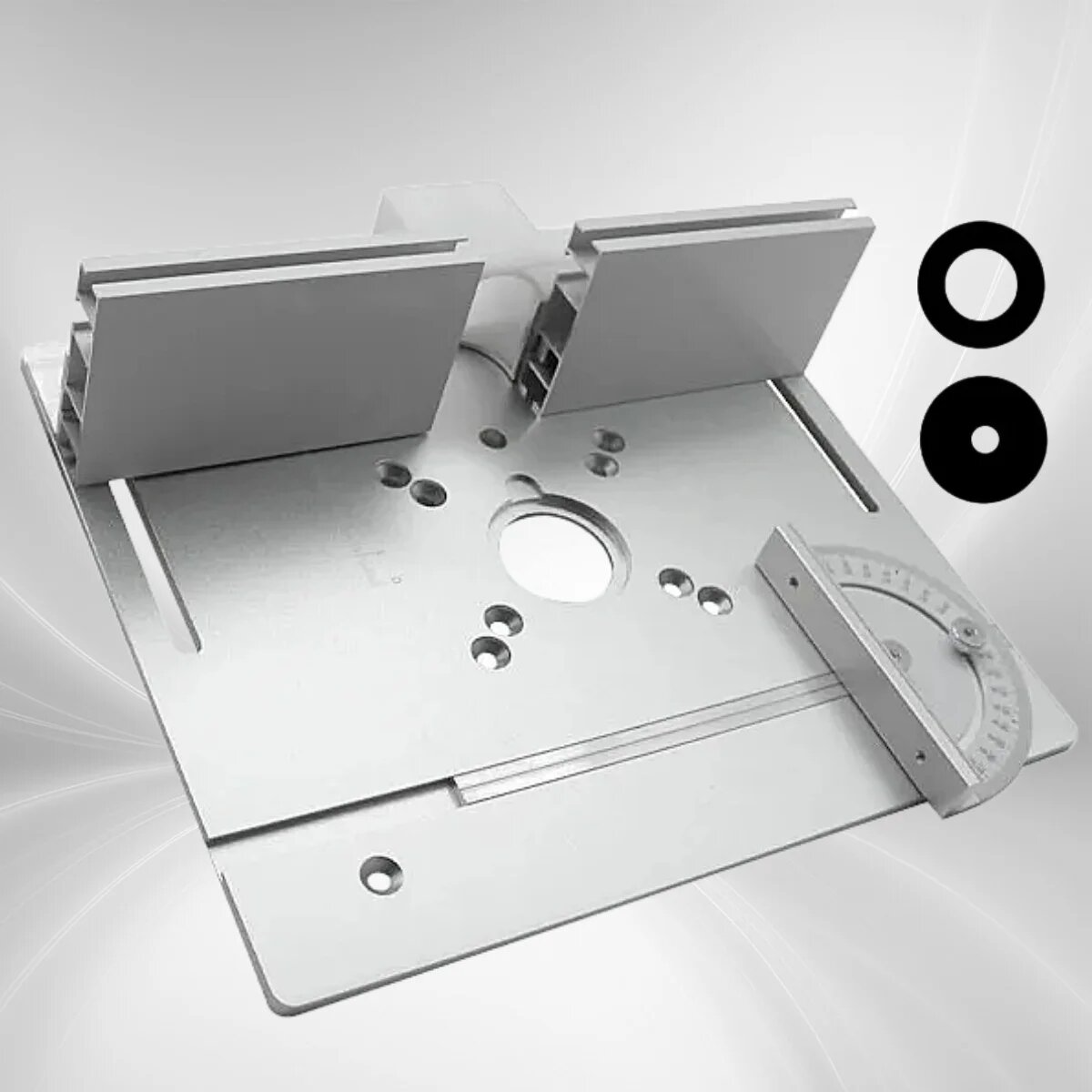 Алюминиевая вставка для фрезерного стола Фниксель Silvery